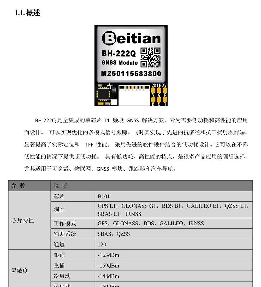 GPS模块BH-222Q - 深圳市北天通讯有限公司企业官网